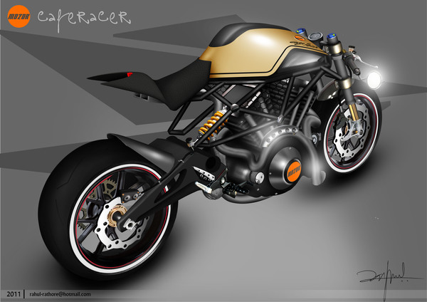 MO2OR motorbike design competition (cafe racer project) - hintland.com